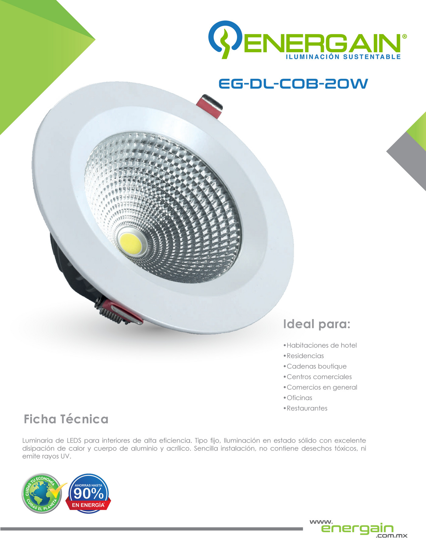 energain - FT-EG-DL-COB-20W_ - Página 1 - Created with Publitas.com