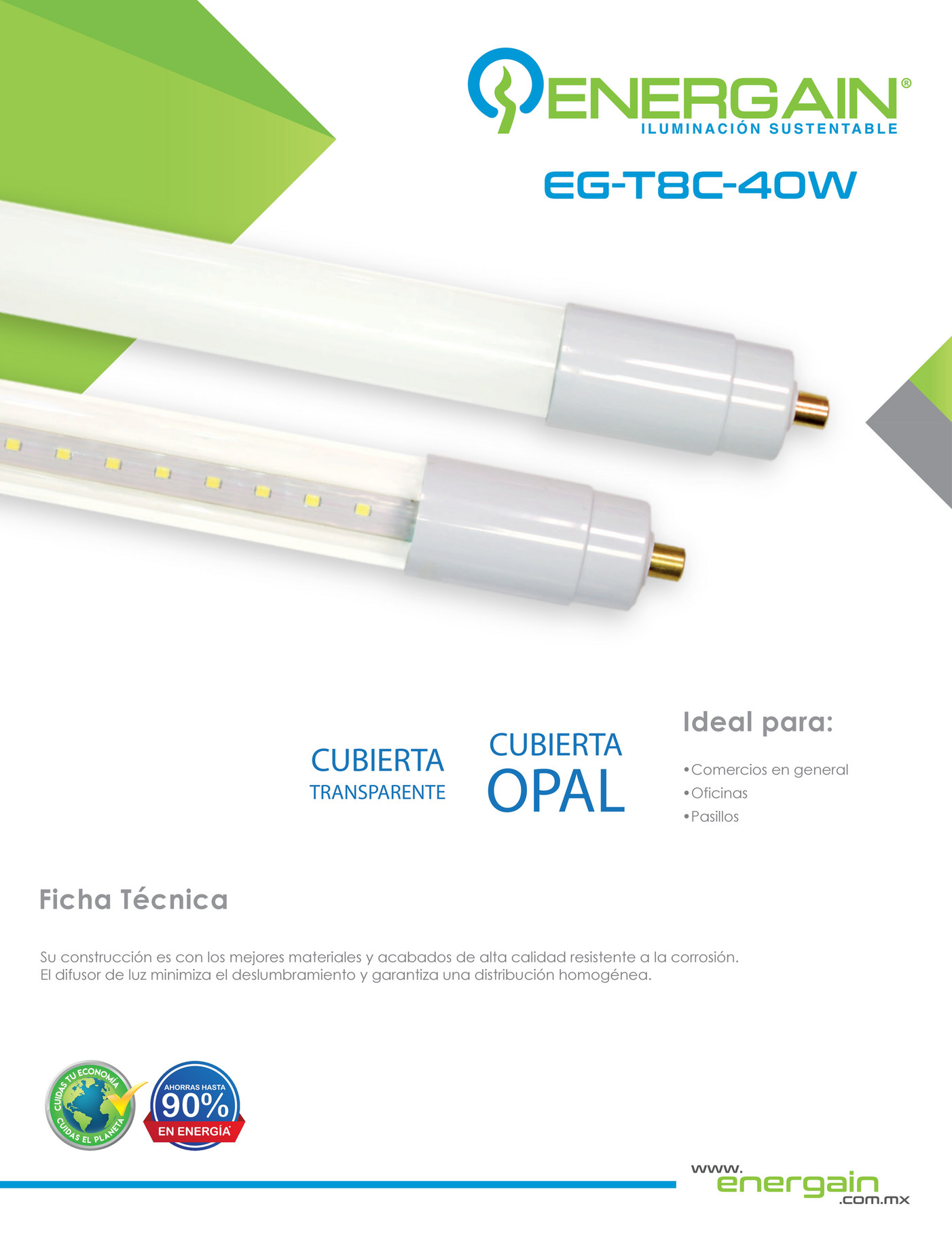 energain - FT-EG-T8C-40W_ - Página 1 - Created with Publitas.com