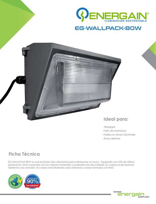 energain - FT-EG-WALLPACK-80W_ - Página 1 - Created with Publitas.com