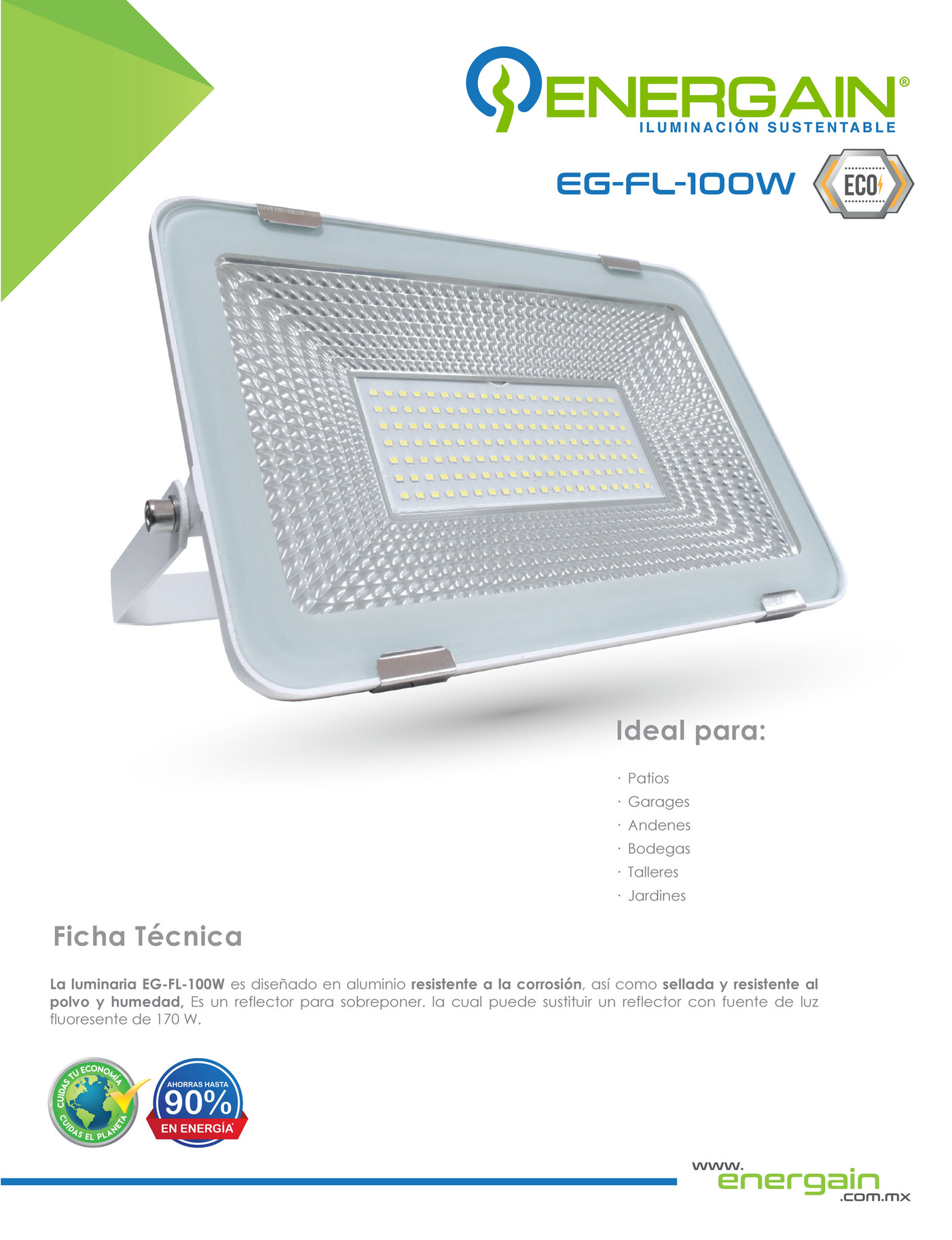 energain - FT-EG-FL-100W-ECO_ - Página 1 - Created with Publitas.com