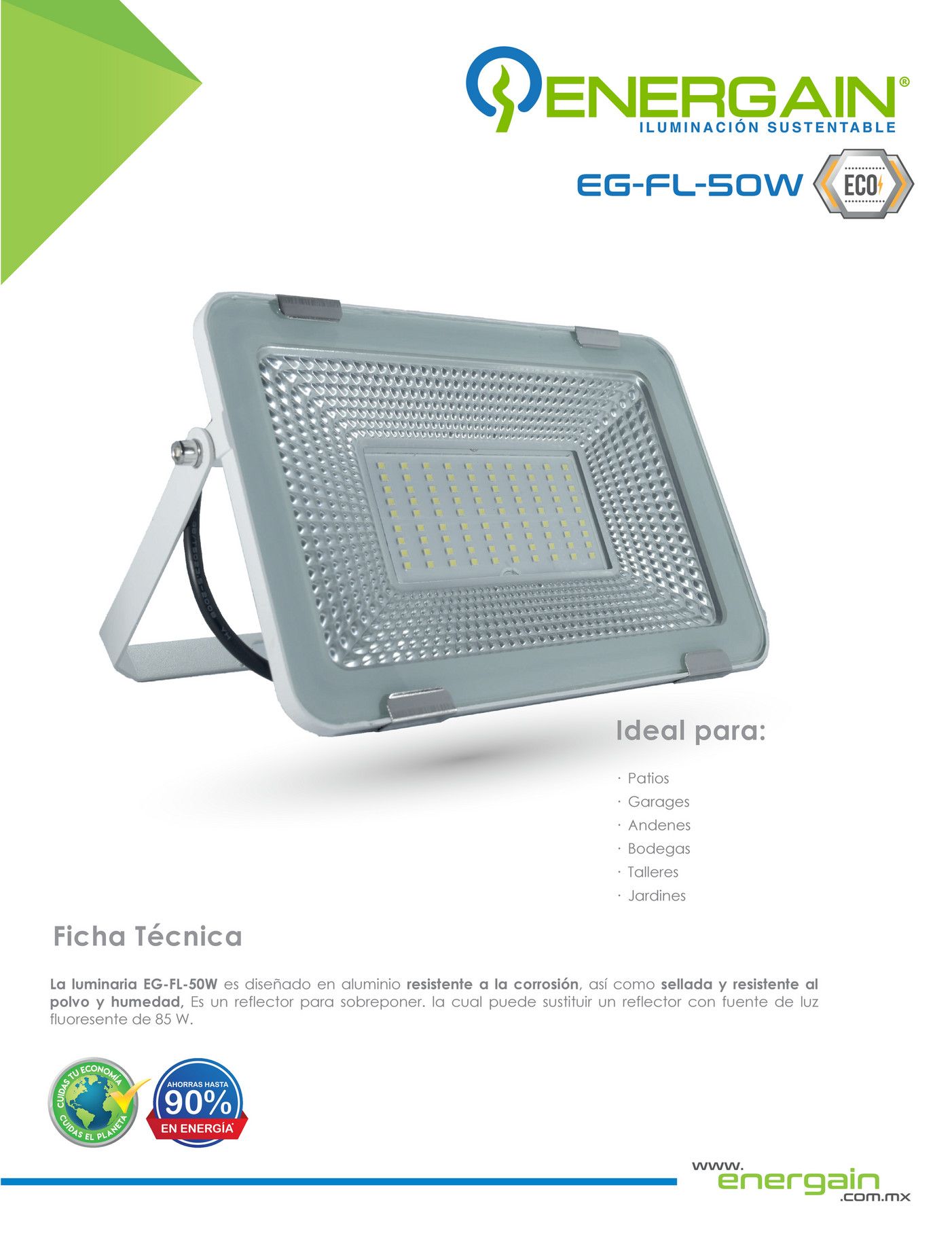 energain - FT-EG-FL-50W-ECO_ - Página 1 - Created with Publitas.com