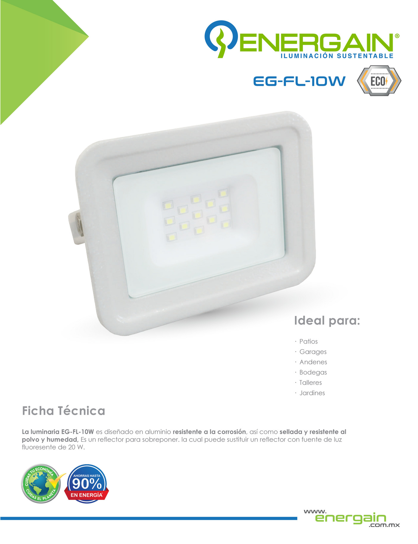 energain - FT-EG-FL-10W-ECO_ - Página 1 - Created with Publitas.com