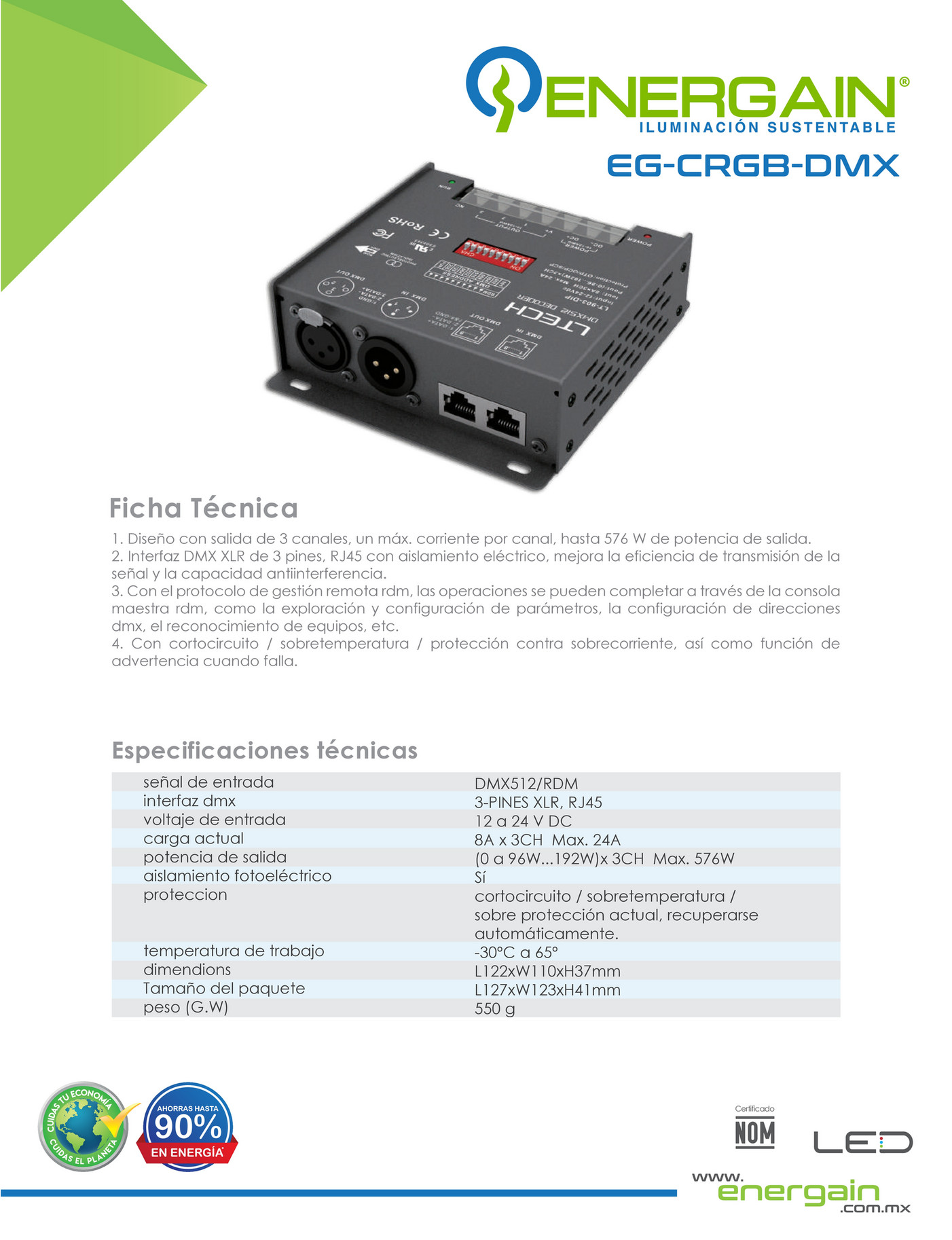 energain - FT-EG-CRGB-DMX - Página 2 - Created with Publitas.com