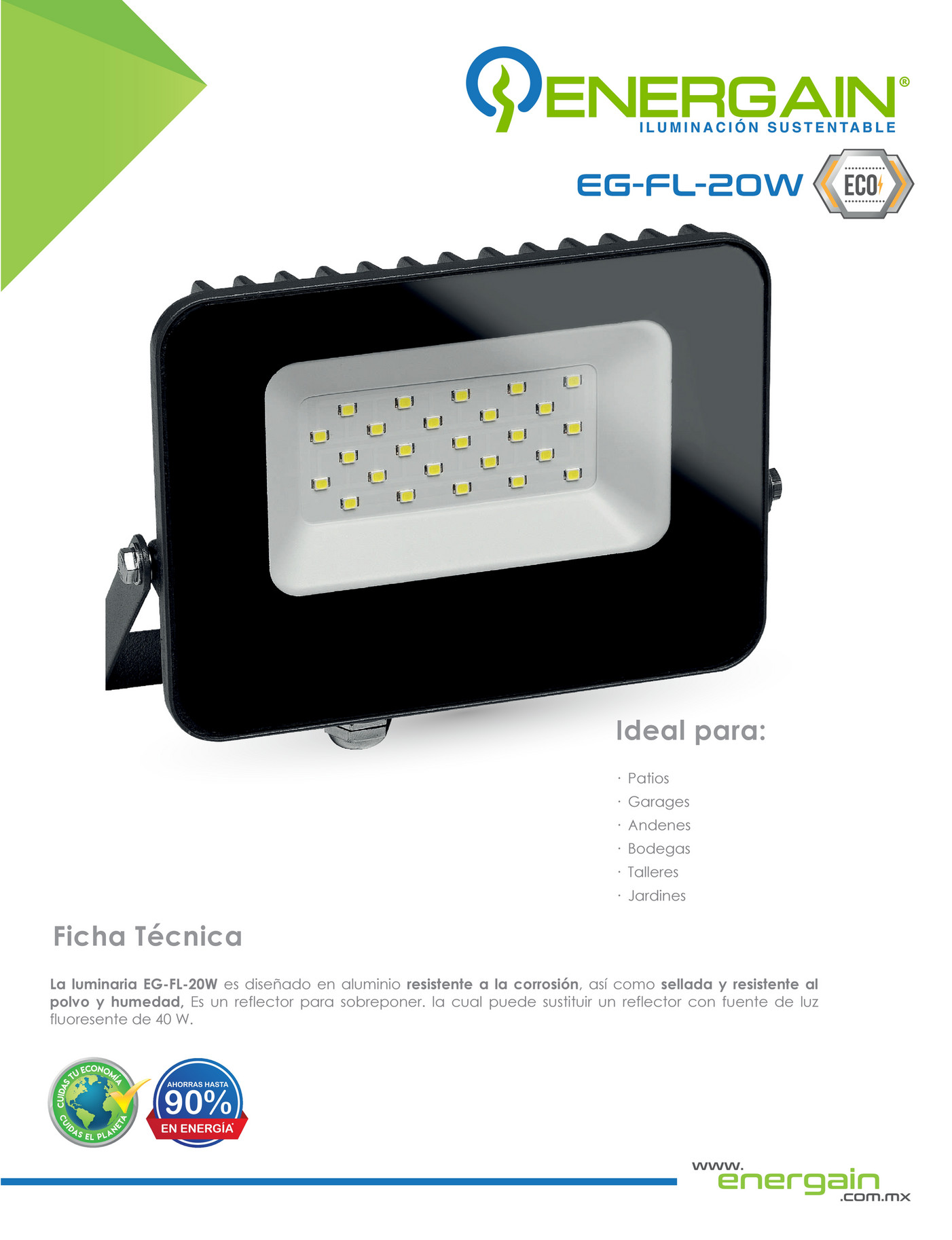 energain - FT-EG-FL-20W-ECO-100-277 - Página 1 - Created with Publitas.com