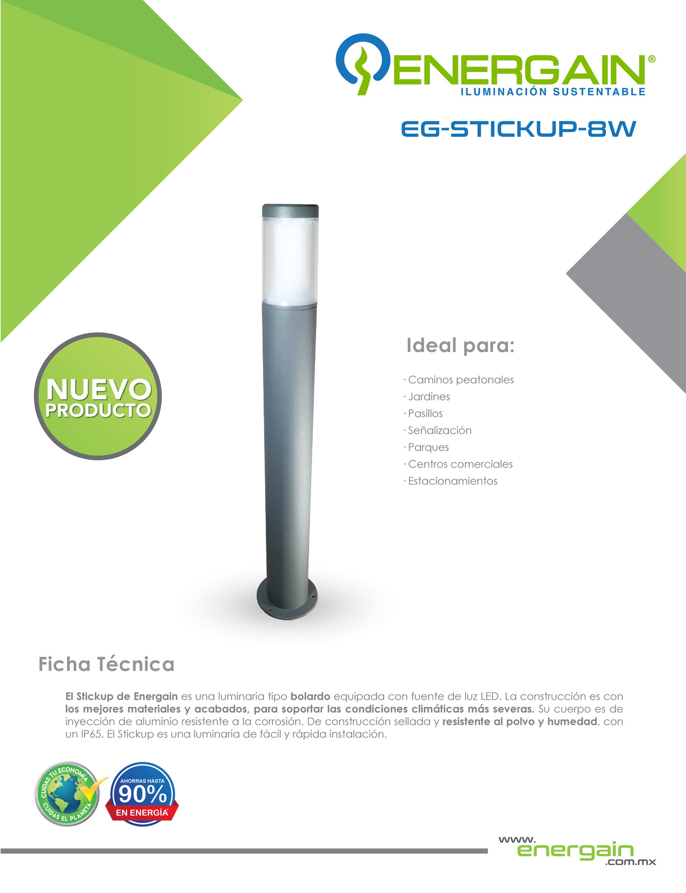 energain - FT-EG-STICKUP-8W - Página 1 - Created with Publitas.com