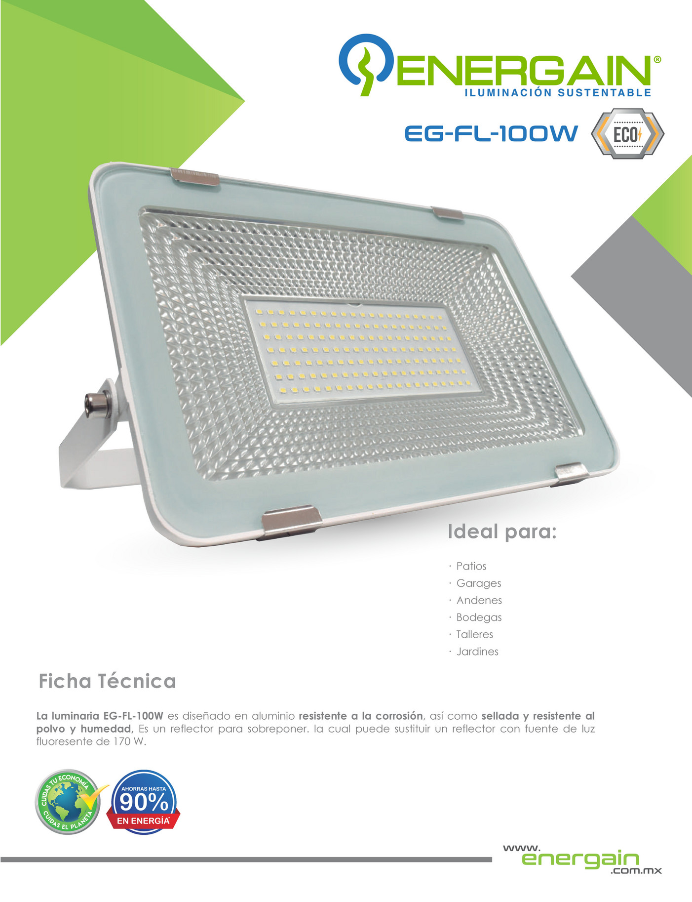 energain - FT-EG-FL-100W-ECO - Página 1 - Created with Publitas.com