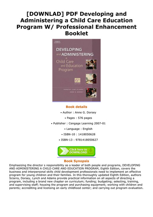 Monte - DOWNLAD PDF Developing and Administering a Child Care Education ...