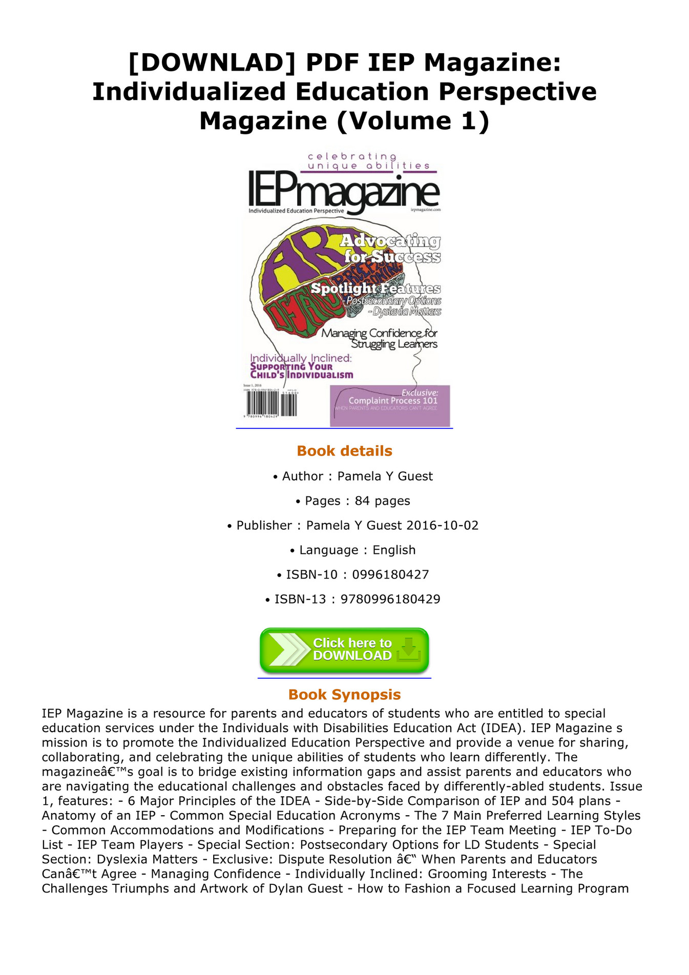 Christen - DOWNLAD PDF IEP Magazine Individualized Education ...