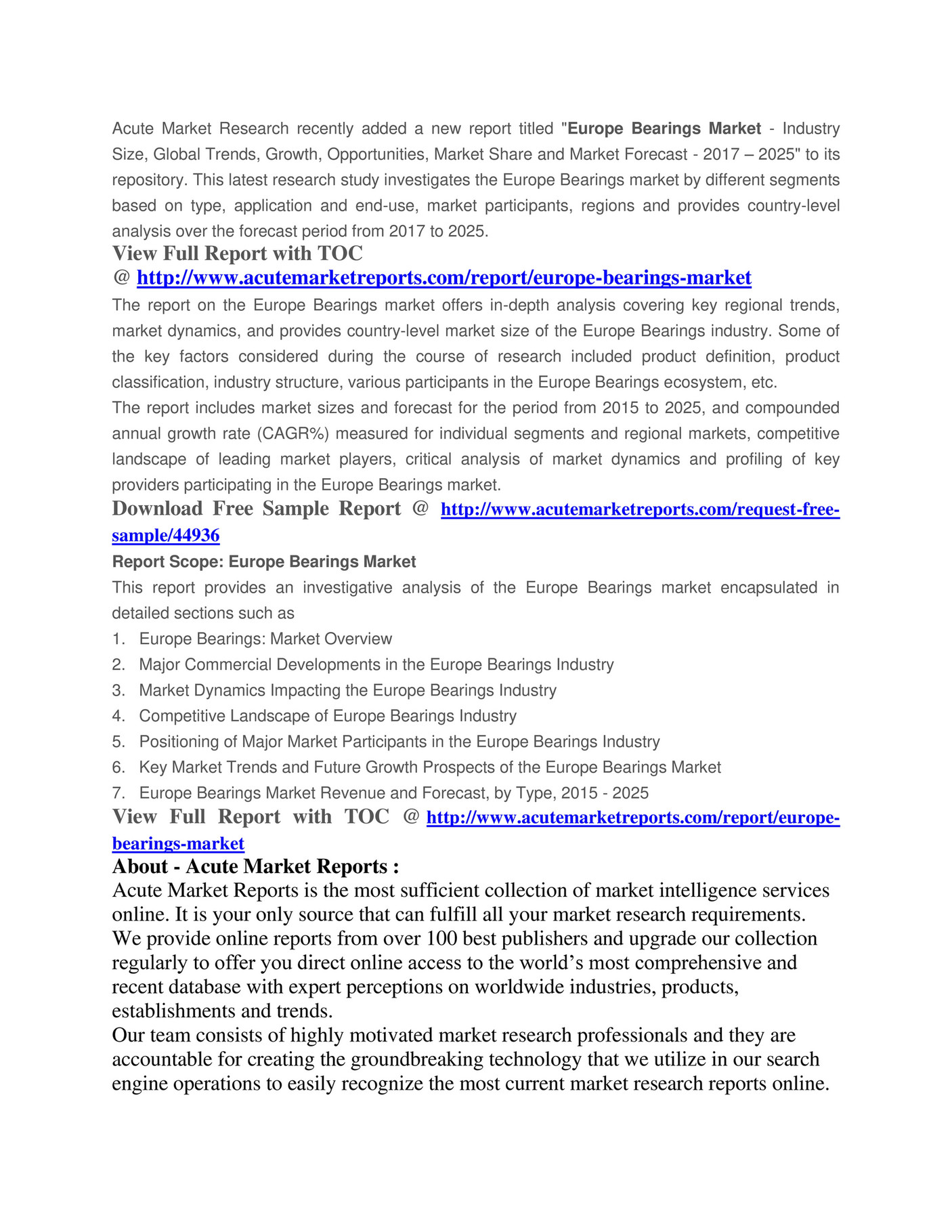 Credence Research - Europe Bearings Market - Page 1 - Created with ...