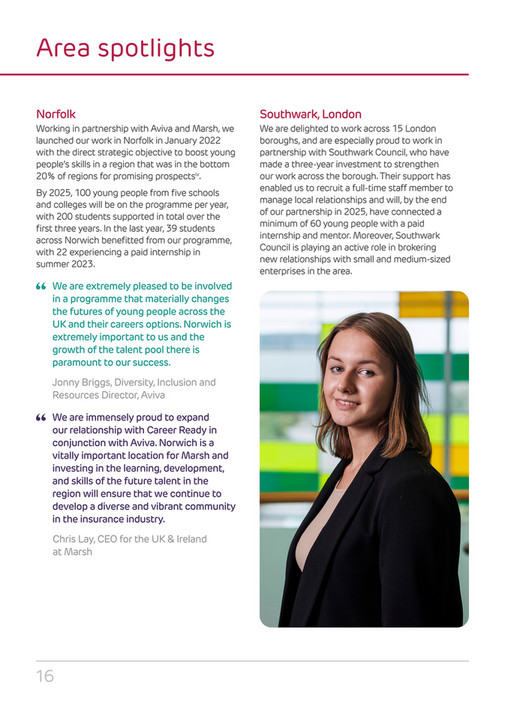 Career Ready - Career Ready 2023 Impact Report - Page 16-17 - Created with Publitas.com