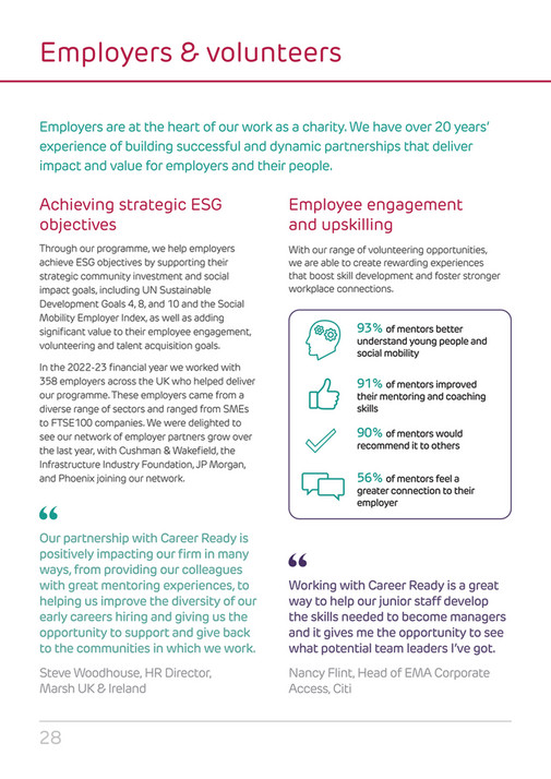 Career Ready - Career Ready 2023 Impact Report - Page 28-29 - Created with Publitas.com