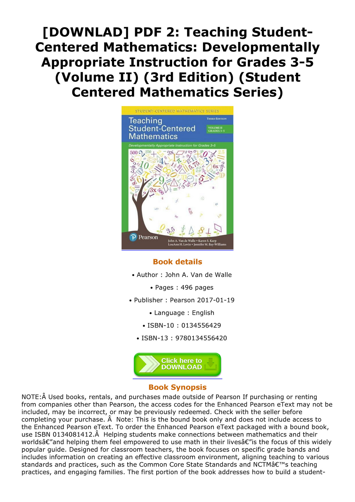 Brixey - DOWNLAD PDF 2 Teaching Student Centered Mathematics ...