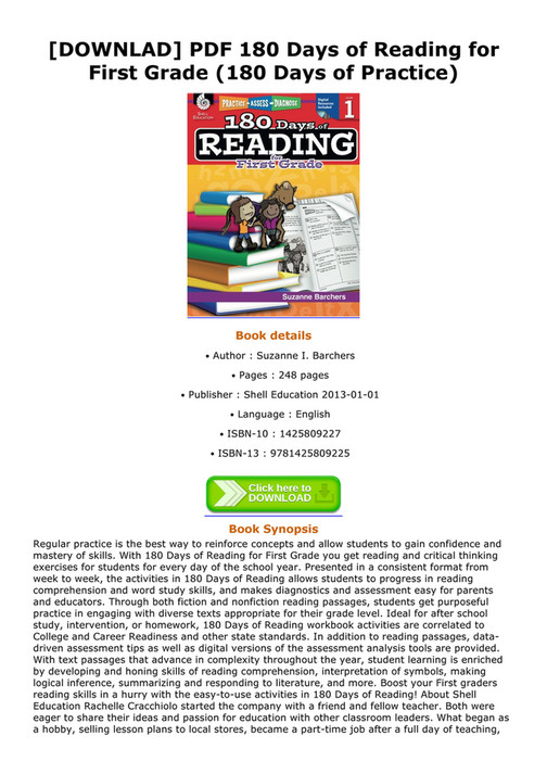 Brixey - DOWNLAD PDF 180 Days of Reading for First Grade 180 Days of ...