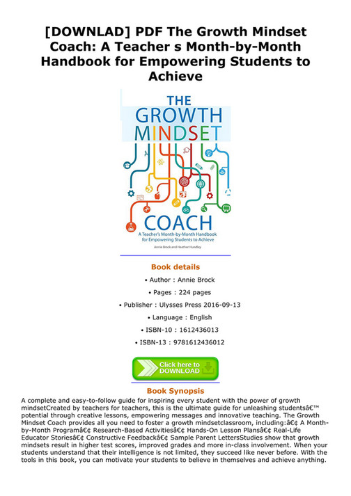 Jarred - DOWNLAD PDF The Growth Mindset Coach A Teacher s Month by ... Jarred - DOWNLAD PDF The Growth Mindset Coach A Teacher s Month by ...