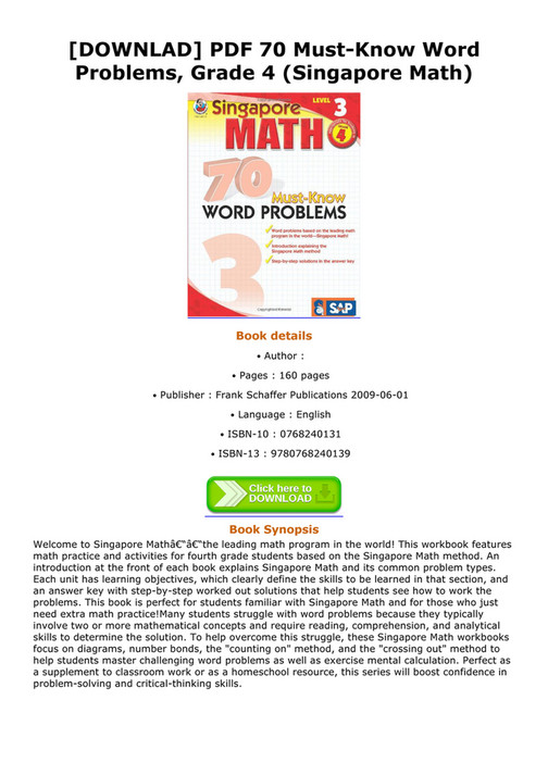 Alton - DOWNLAD PDF 70 Must Know Word Problems Grade 4 Singapore Math ...