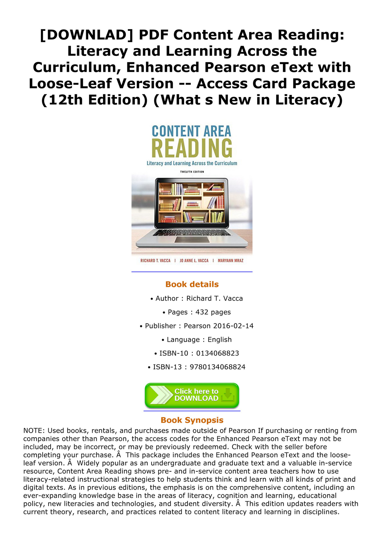Orlando - DOWNLAD PDF Content Area Reading Literacy and Learning Across ... Orlando - DOWNLAD PDF Content Area Reading Literacy and Learning Across ...