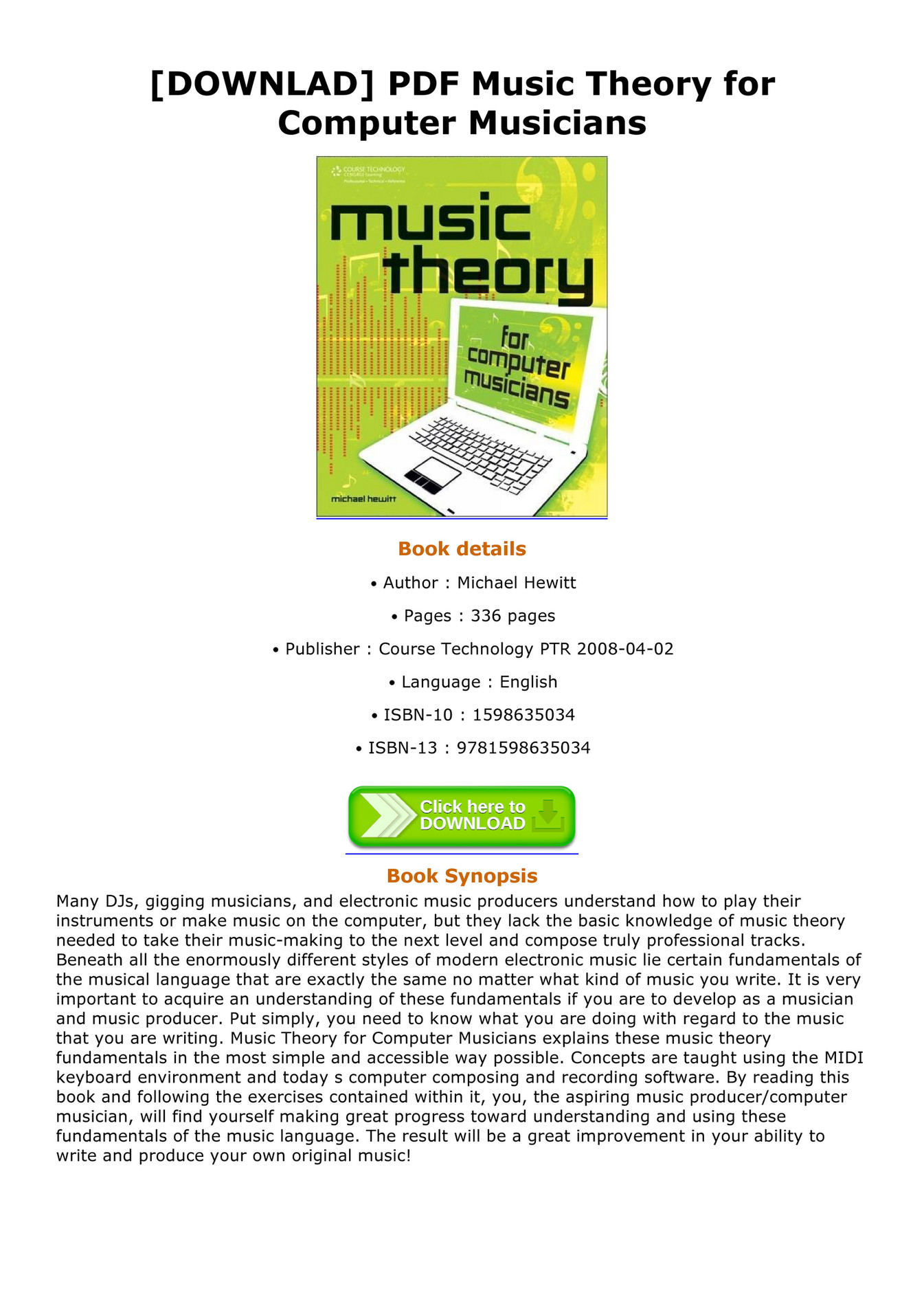 Geeter - DOWNLAD PDF Music Theory for Computer Musicians - Page 1 - Created with Publitas.com