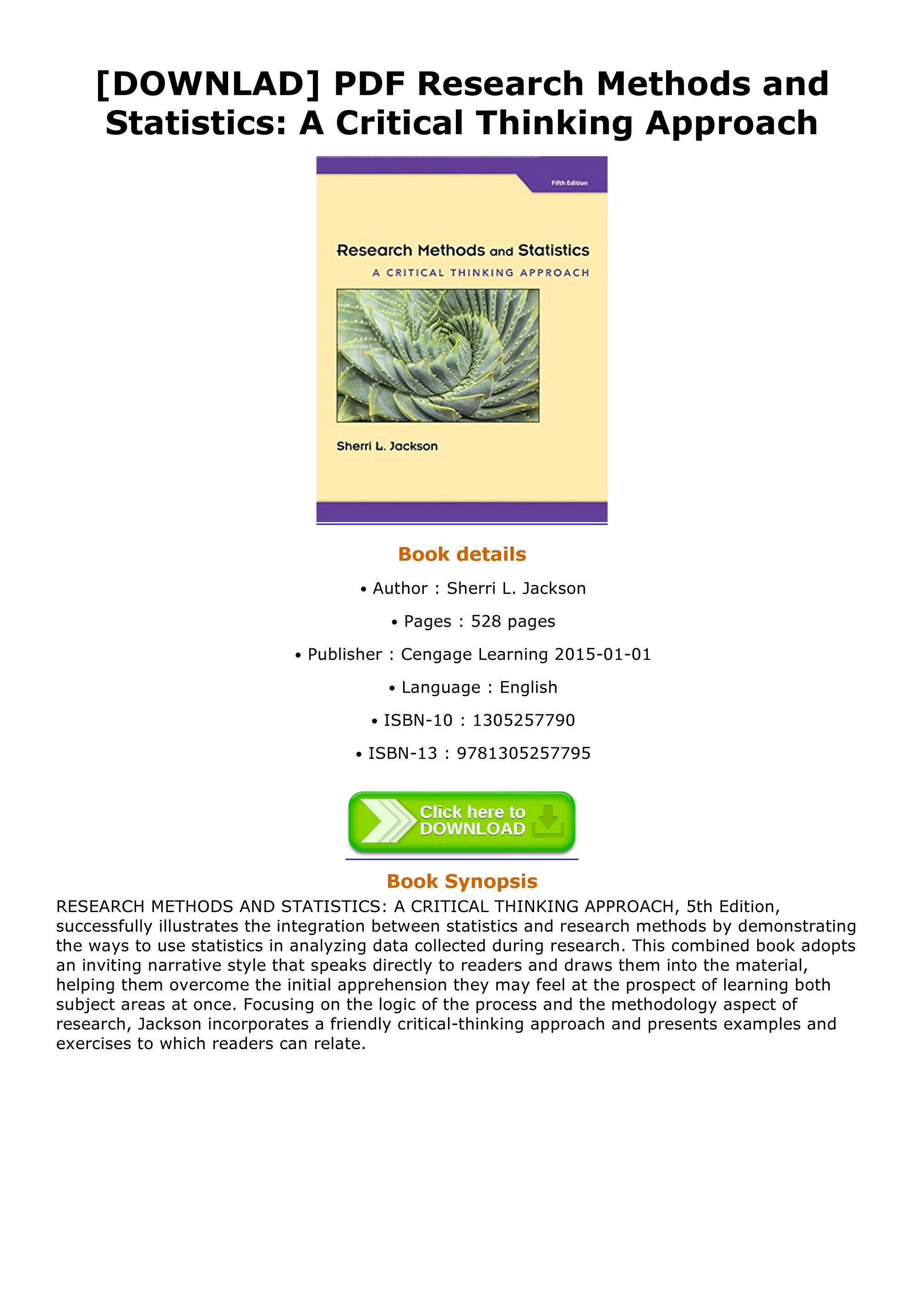 Research Methods And Statistics