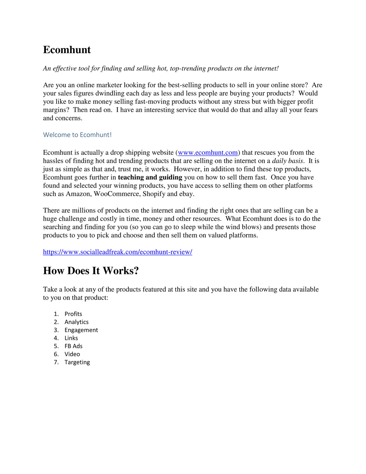 My publications - Ecomhunt Review - Page 1 - Created with Publitas.com