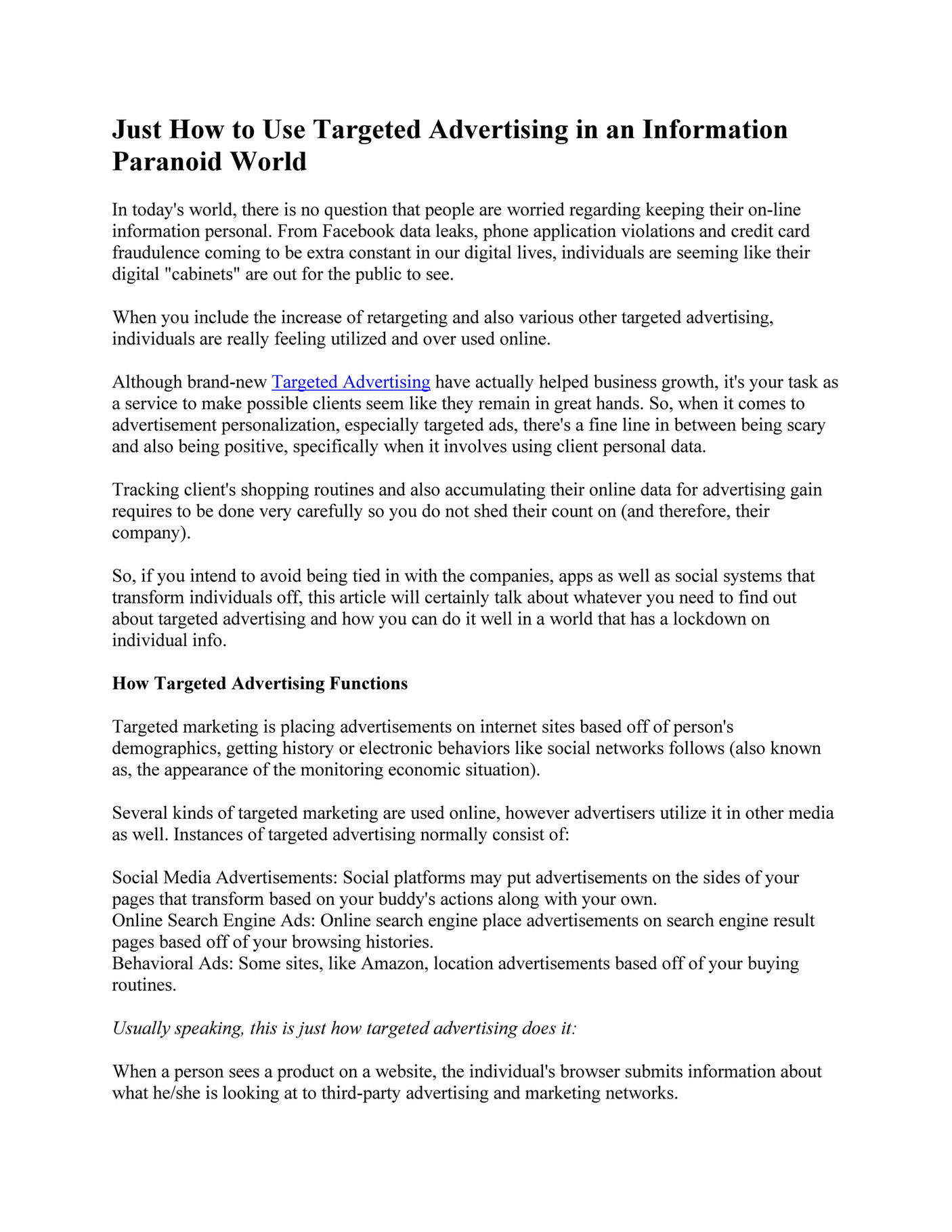 My publications - Targeted Advertising Review - Page 1 - Created with ...