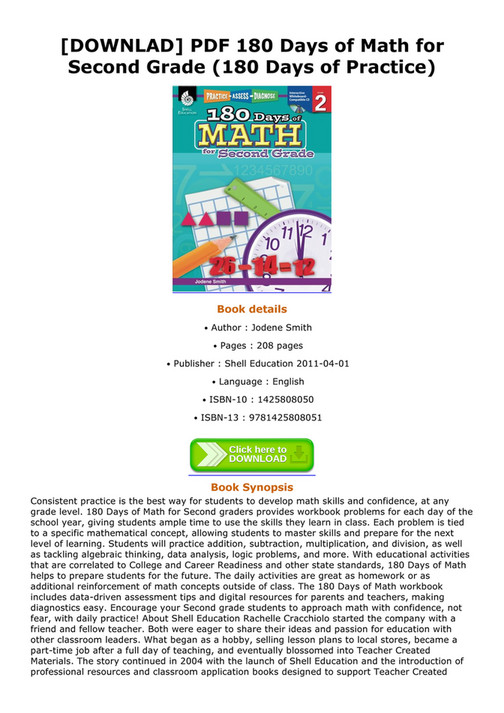 e-Book - DOWNLAD PDF 180 Days of Math for Second Grade 180 Days of ...