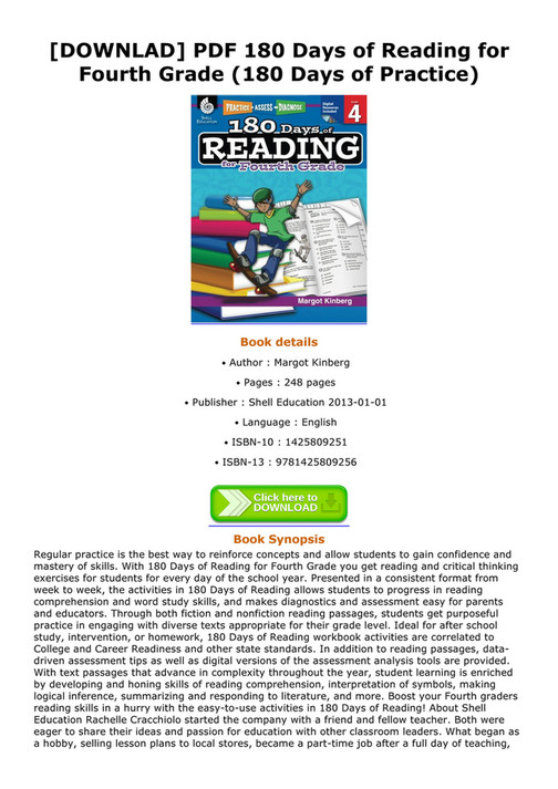 e-Book - DOWNLAD PDF 180 Days of Reading for Fourth Grade 180 Days of ...