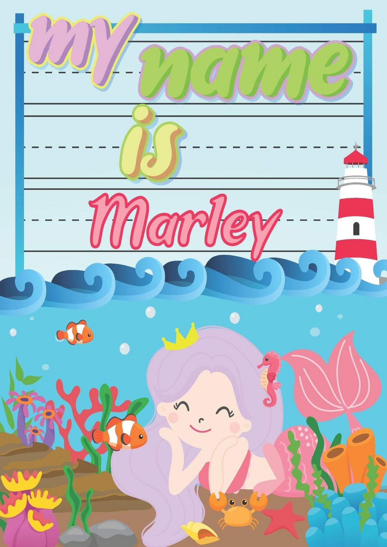 Wyatt - BOOK My Name is Marley Personalized Primary Tracing Book ...