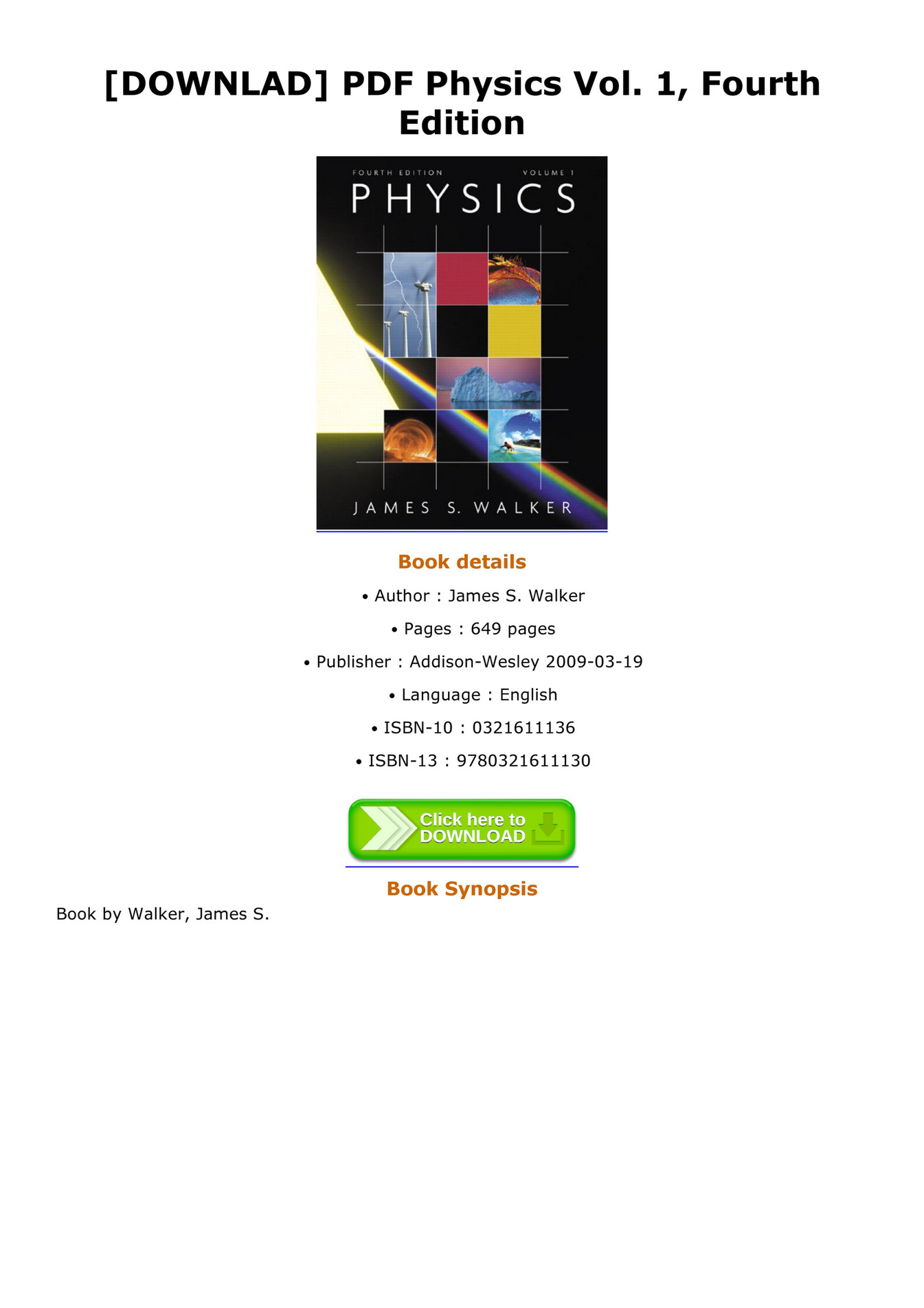weyant - DOWNLAD PDF Physics Vol 1 Fourth Edition - Page 1 - Created ... weyant - DOWNLAD PDF Physics Vol 1 Fourth Edition - Page 1 - Created ...