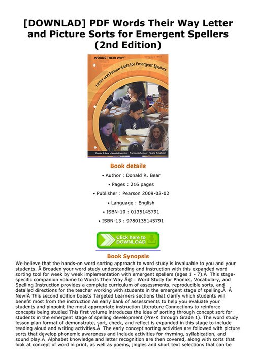 Barton - DOWNLAD PDF Words Their Way Letter and Picture Sorts for ...