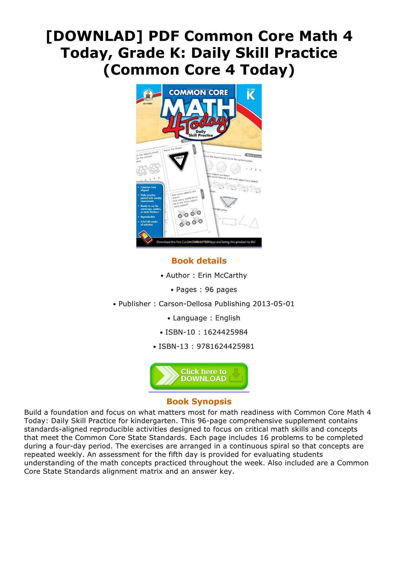 Math Skill Practice Answer