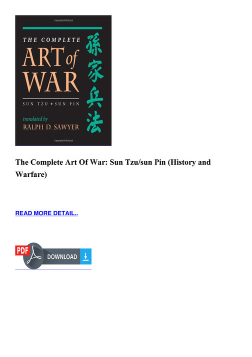 Rodger - READ The Complete Art Of War Sun Tzu sun Pin History and ...
