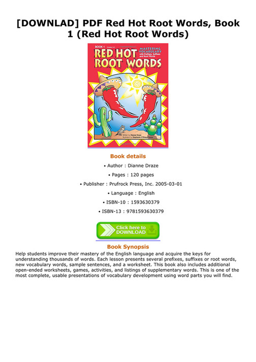 Horacio - DOWNLAD PDF Red Hot Root Words Book 1 Red Hot Root Words ...