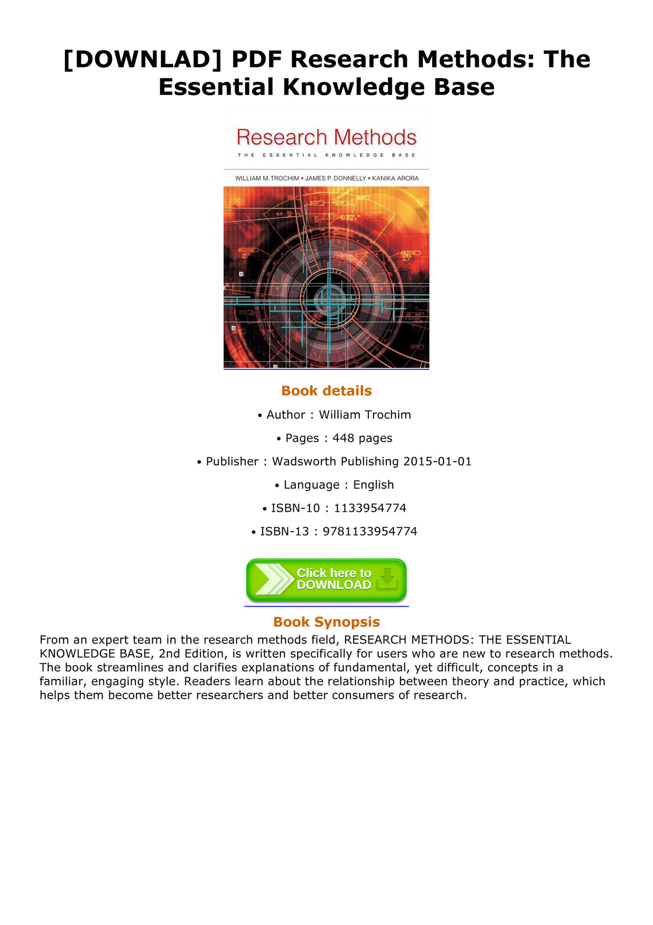 Horacio - DOWNLAD PDF Research Methods The Essential Knowledge Base - Page 1 - Created with ...