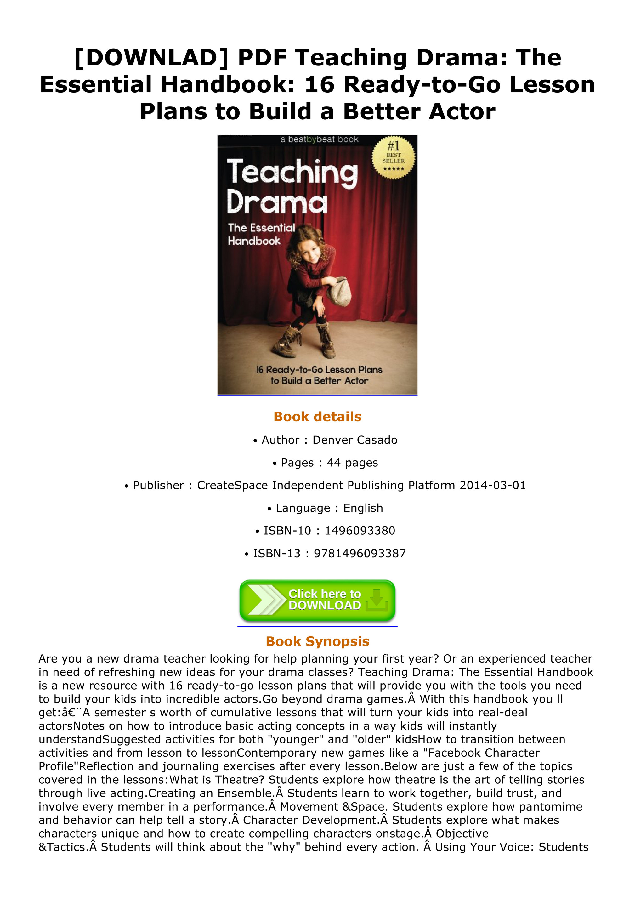 language of drama pdf