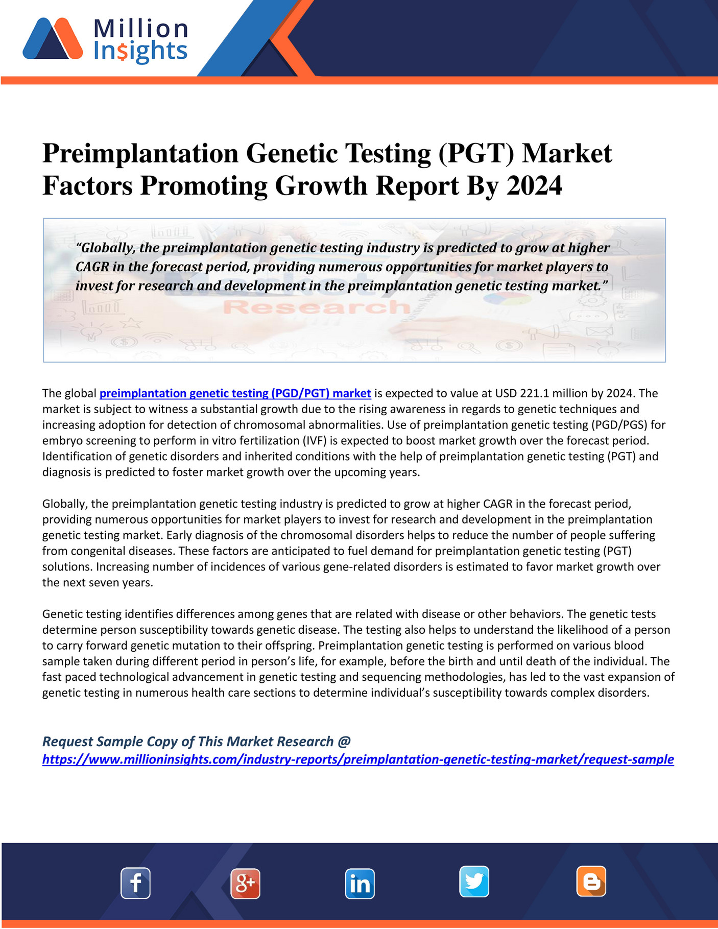 Million Insights - Preimplantation Genetic Testing (PGT) Market Factors ...