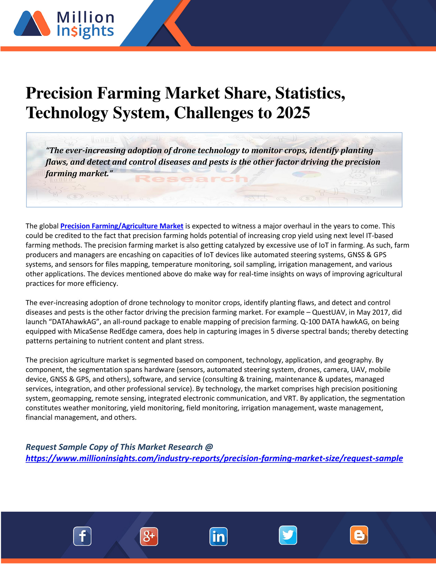 Million Insights Precision Farming Market Share Statistics