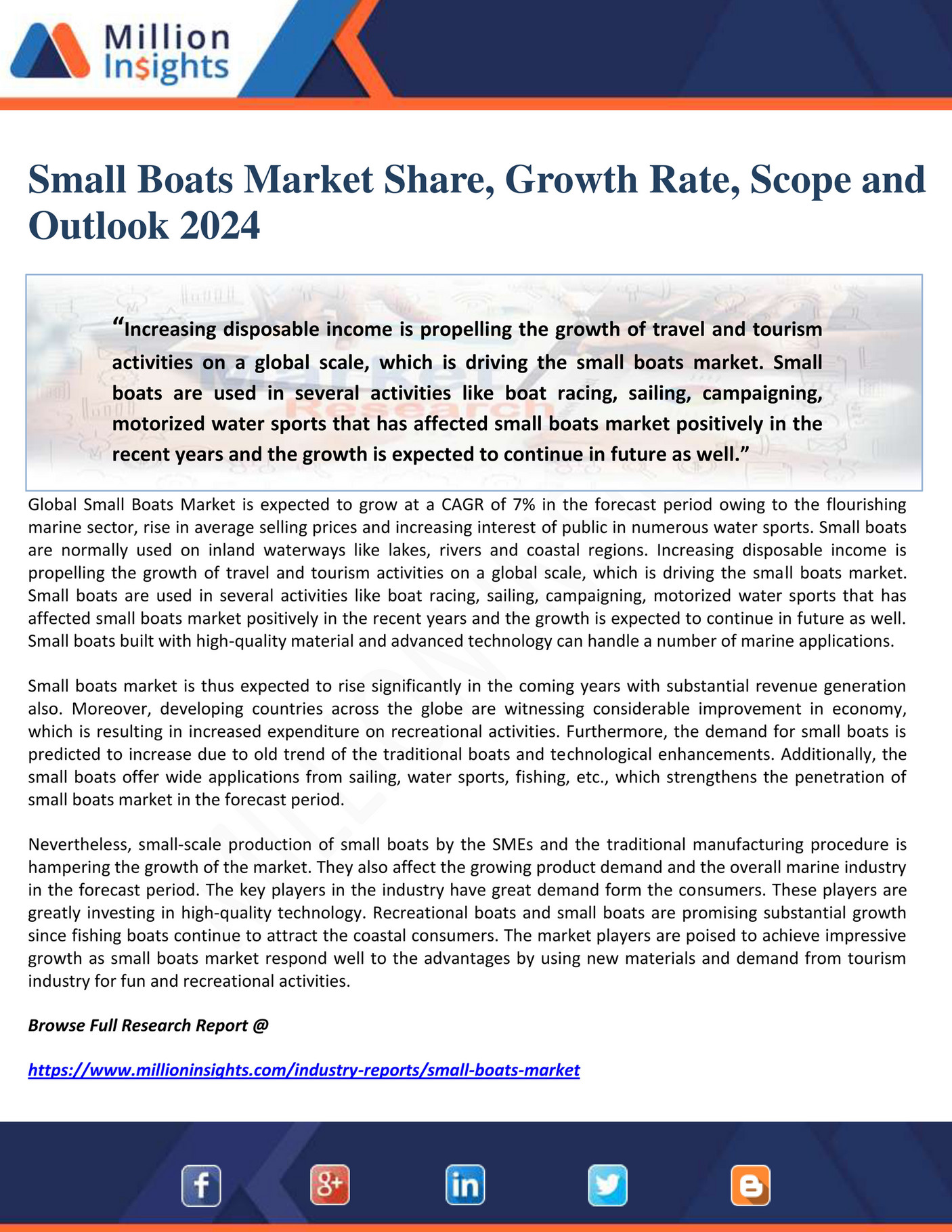 Million Insights - Small Boats Market Share, Growth Rate, Scope and ...