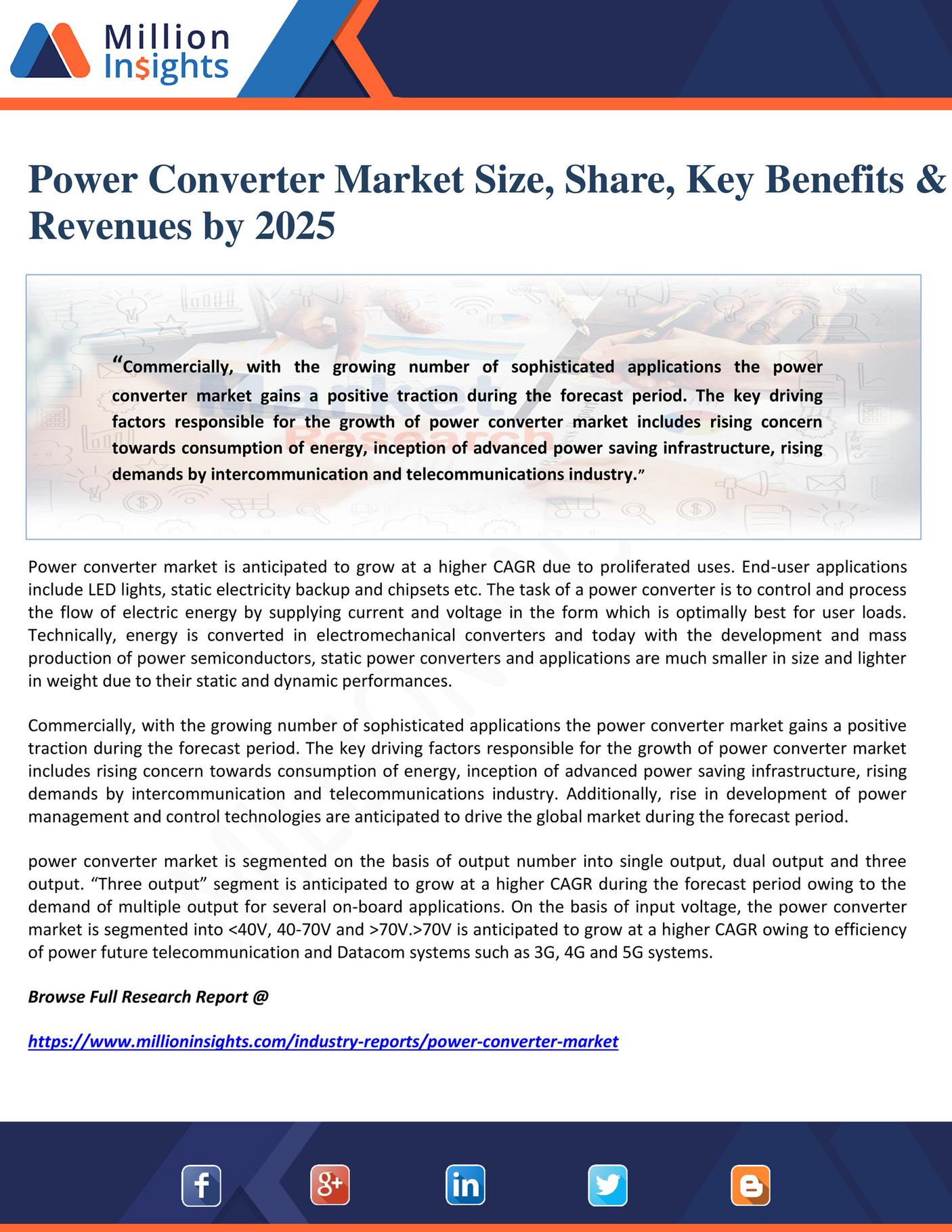 Million Insights - Power Converter Market Size, Share, Key Benefits ...