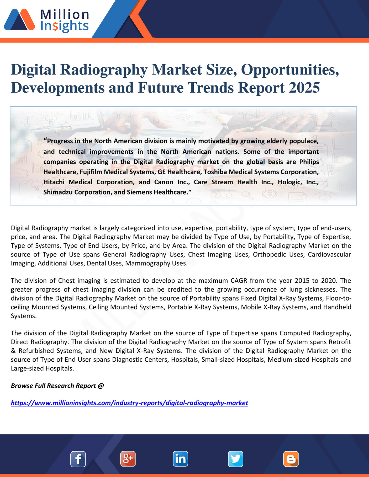 Million Insights - Digital Radiography Market Size, Opportunities ...