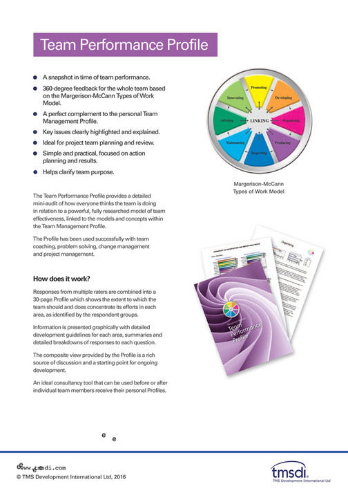 My publications - Why Choose The Team Performance Profile - Page 1 ...