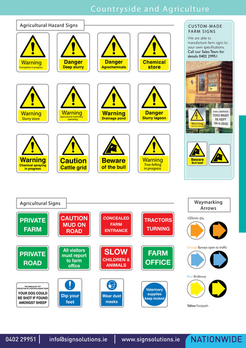 Sign Solutions - Agriculture Safety Signs - Page 2-3 - Created with ...