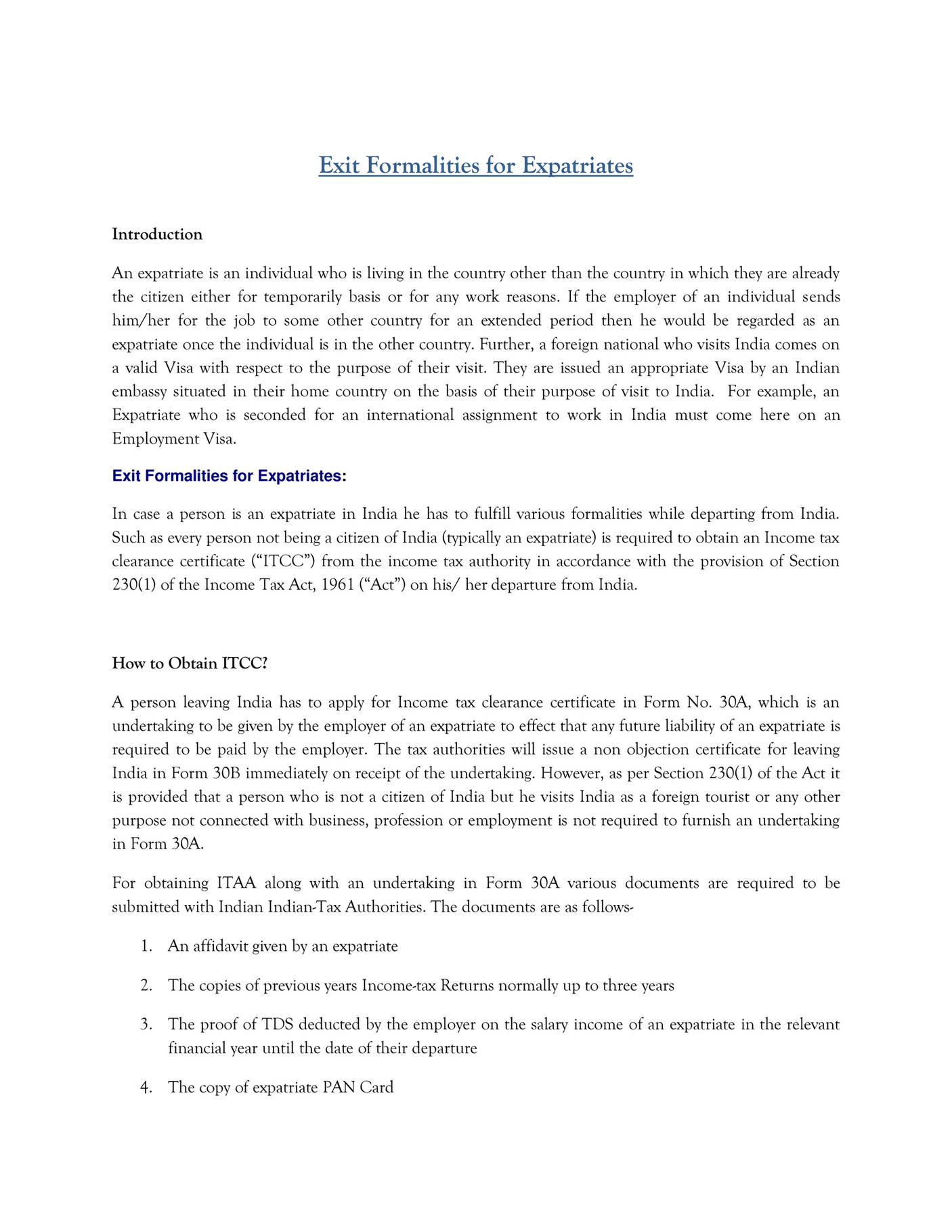 My publications - Exit Formalities for Expatriates - Page 1 - Created ... My publications - Exit Formalities for Expatriates - Page 1 - Created ...