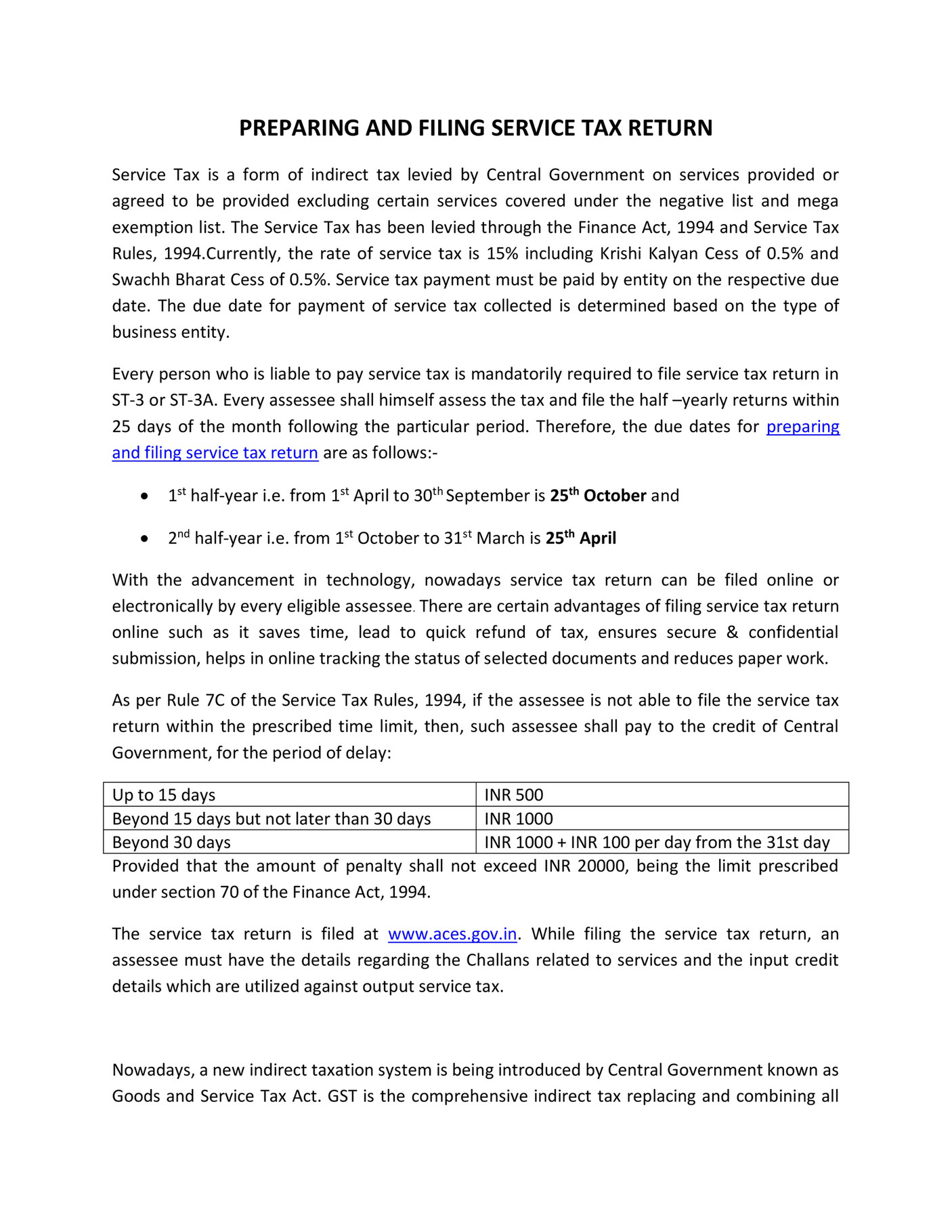My publications - PREPARING AND FILING SERVICE TAX RETURN - Page 1 ...