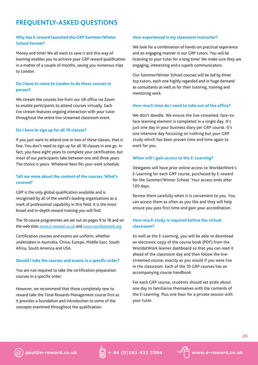 Global Remuneration Professional (GRP®) E-reward brochure - Page 20-21