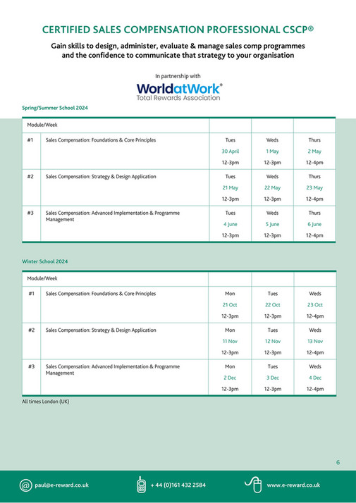 2024 E-reward Course Dates - Page 6-7