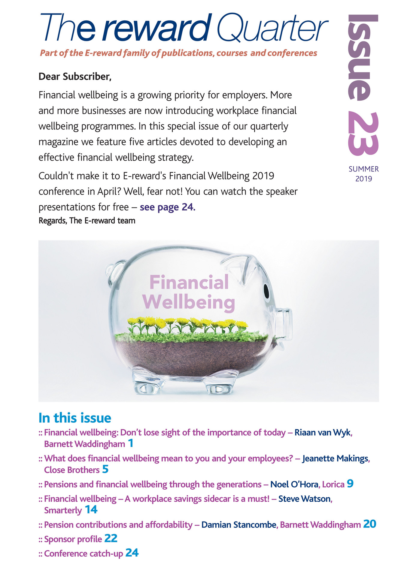 E-REWARD.CO.UK - The Reward Quarter Summer 2019 - Page 4-5