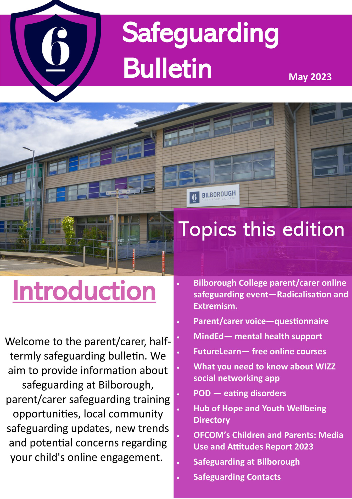 My Publications Parent Safeguarding Bulletin May 2023 B Page 1 My Publications Parent Safeguarding Bulletin May 2023 B Page 1