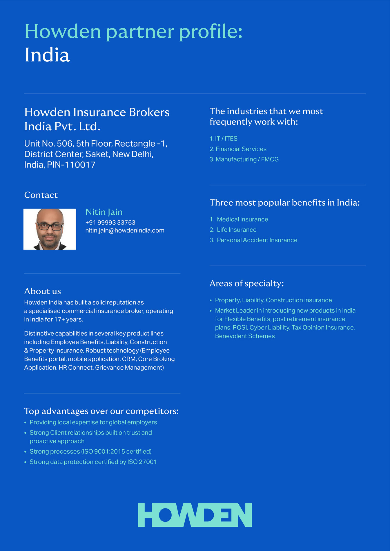 Howden Insurance Brokers Ltd - EB Partner Profile - India - Page 1