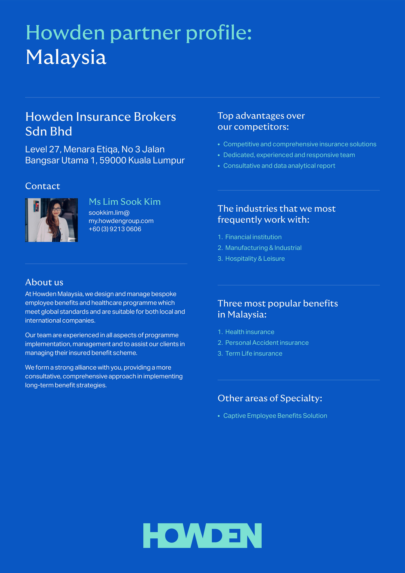 Howden Insurance Brokers Ltd - EB Partner profile - Malaysia - Page 1