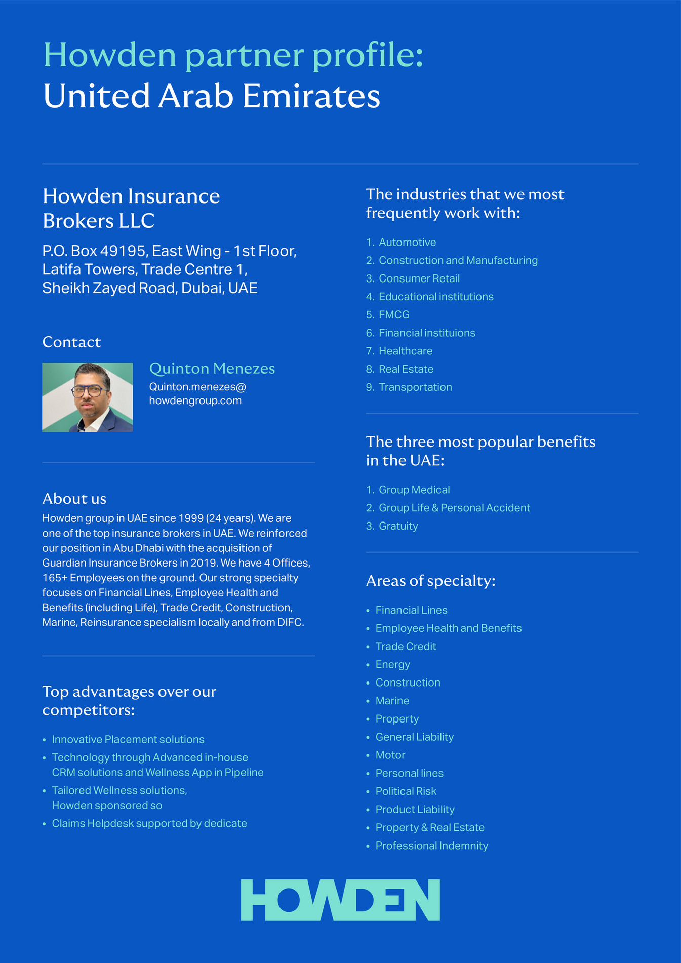 Howden Insurance Brokers Ltd - EB Partner Profile - UAE - Page 1